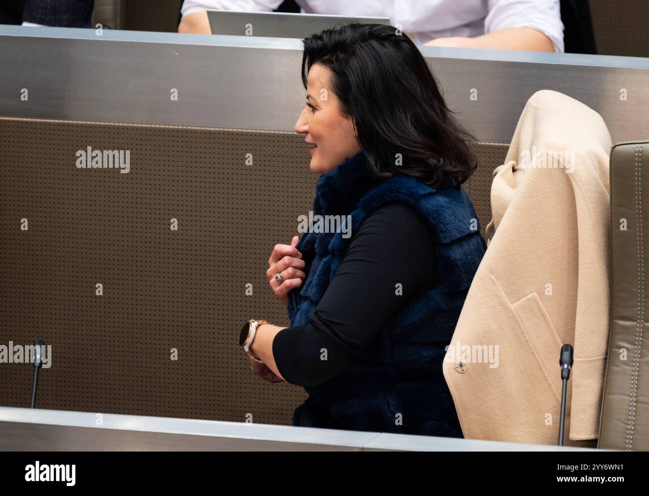 Stephanie D Hose Open VLD at the Flemish parliament plenary meeting in ...