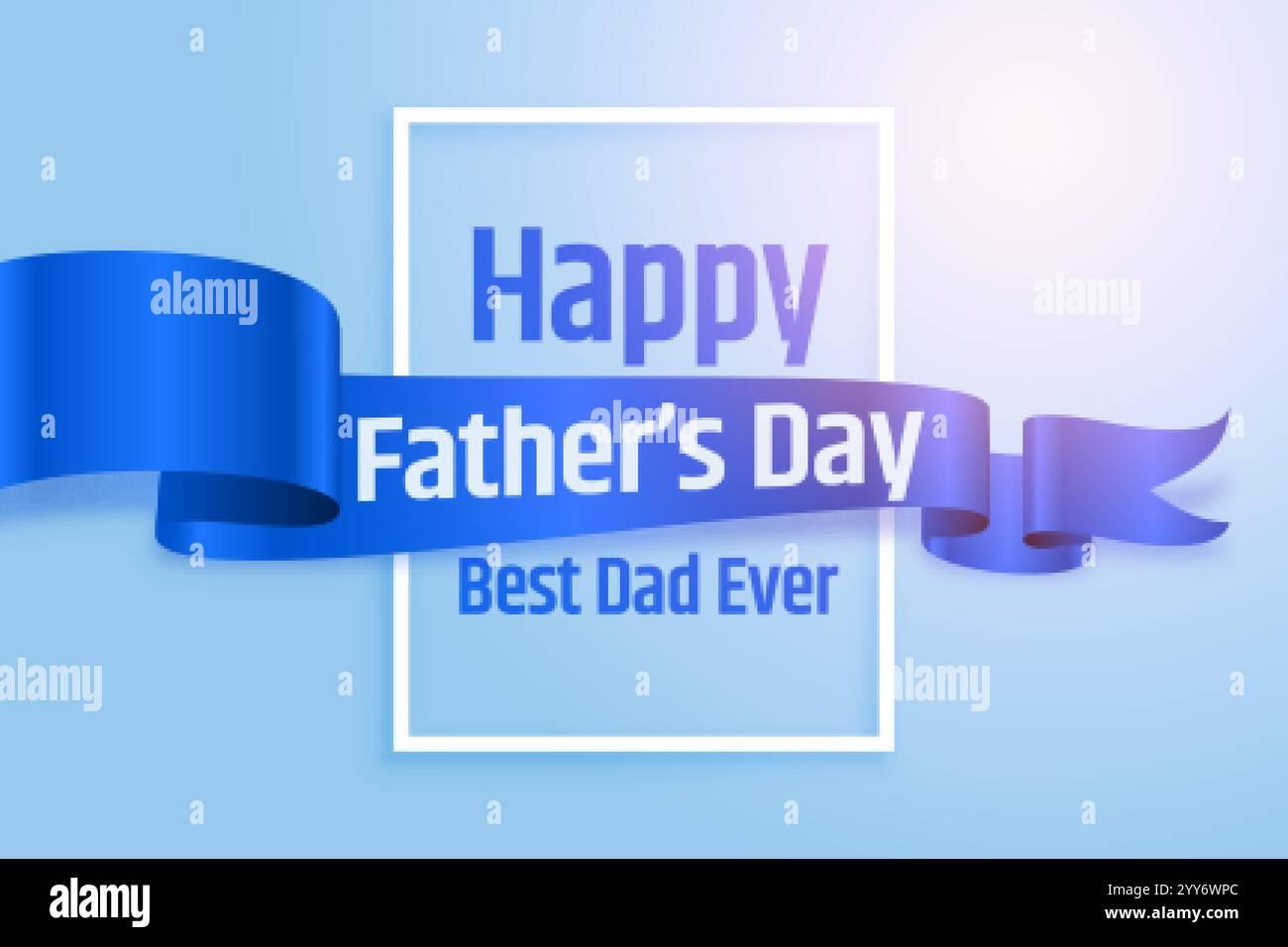 happy fathers day realistic ribbon card design Stock Vector Image & Art ...