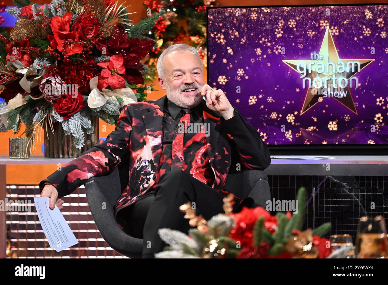 EDITORIAL USE ONLY Host Graham Norton during filming for the Graham ...