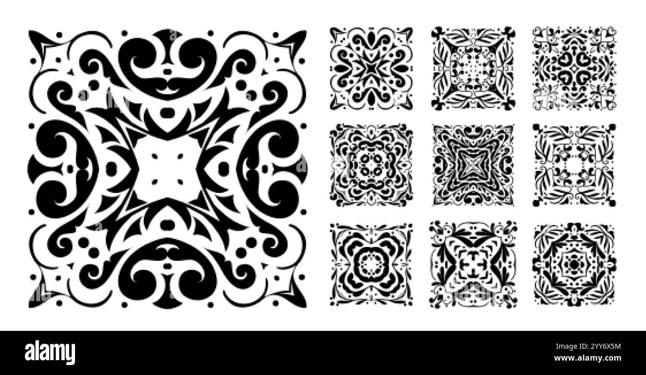 Mandala vector pack hi-res stock photography and images - Alamy