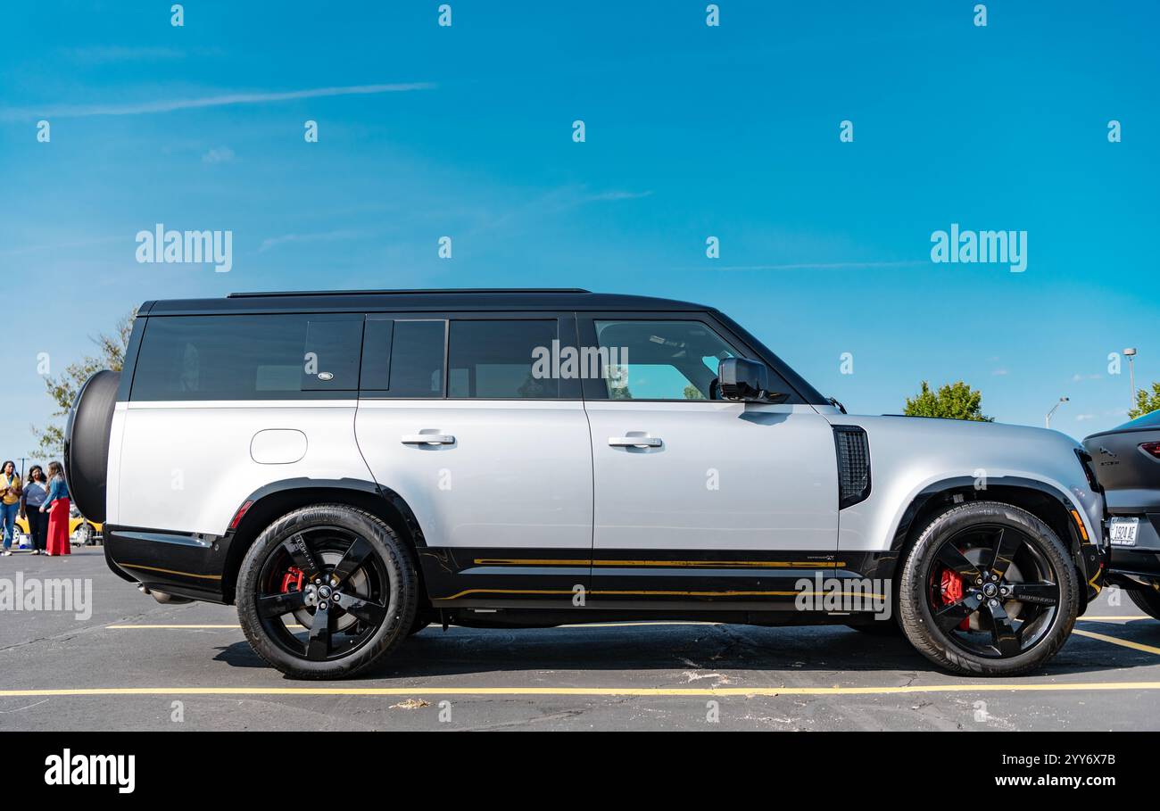 Chicago, Illinois, USA - September 08, 2024: 2023 Land Rover Defender ...
