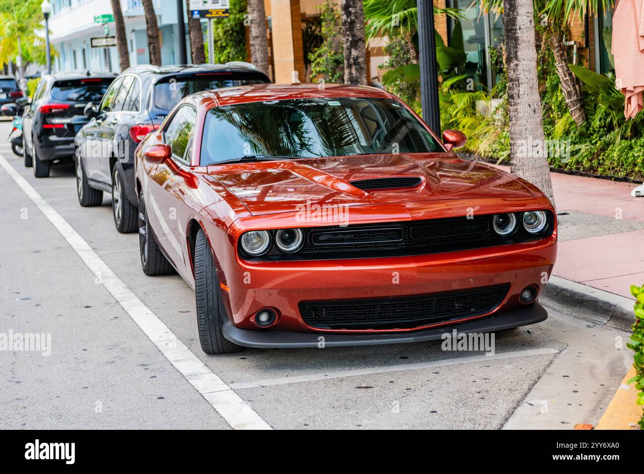 Miami Beach, Florida USA - June 9, 2024: Dodge Challenger GT at ocean ...