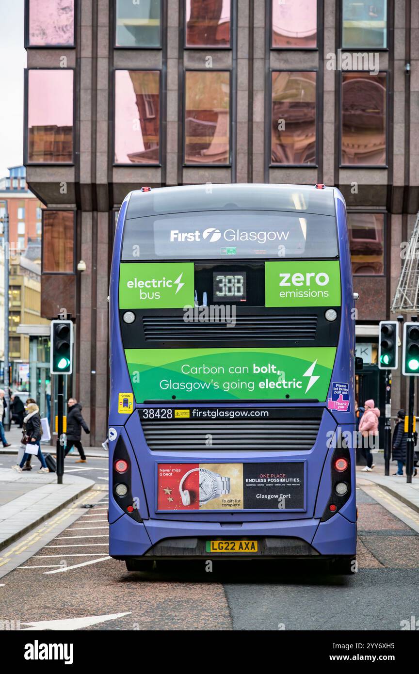 Electric First Bus in the Low Emission Zone (LEZ), Nelson Mandela Place ...