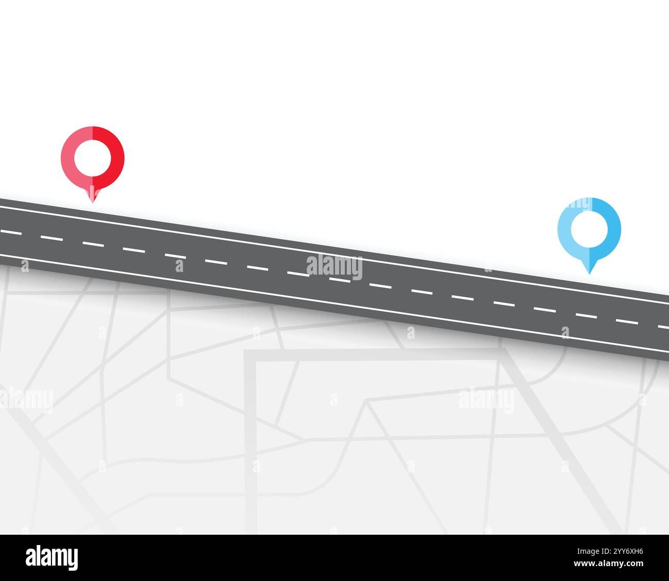 pathway background with two location icons Stock Vector Image & Art - Alamy