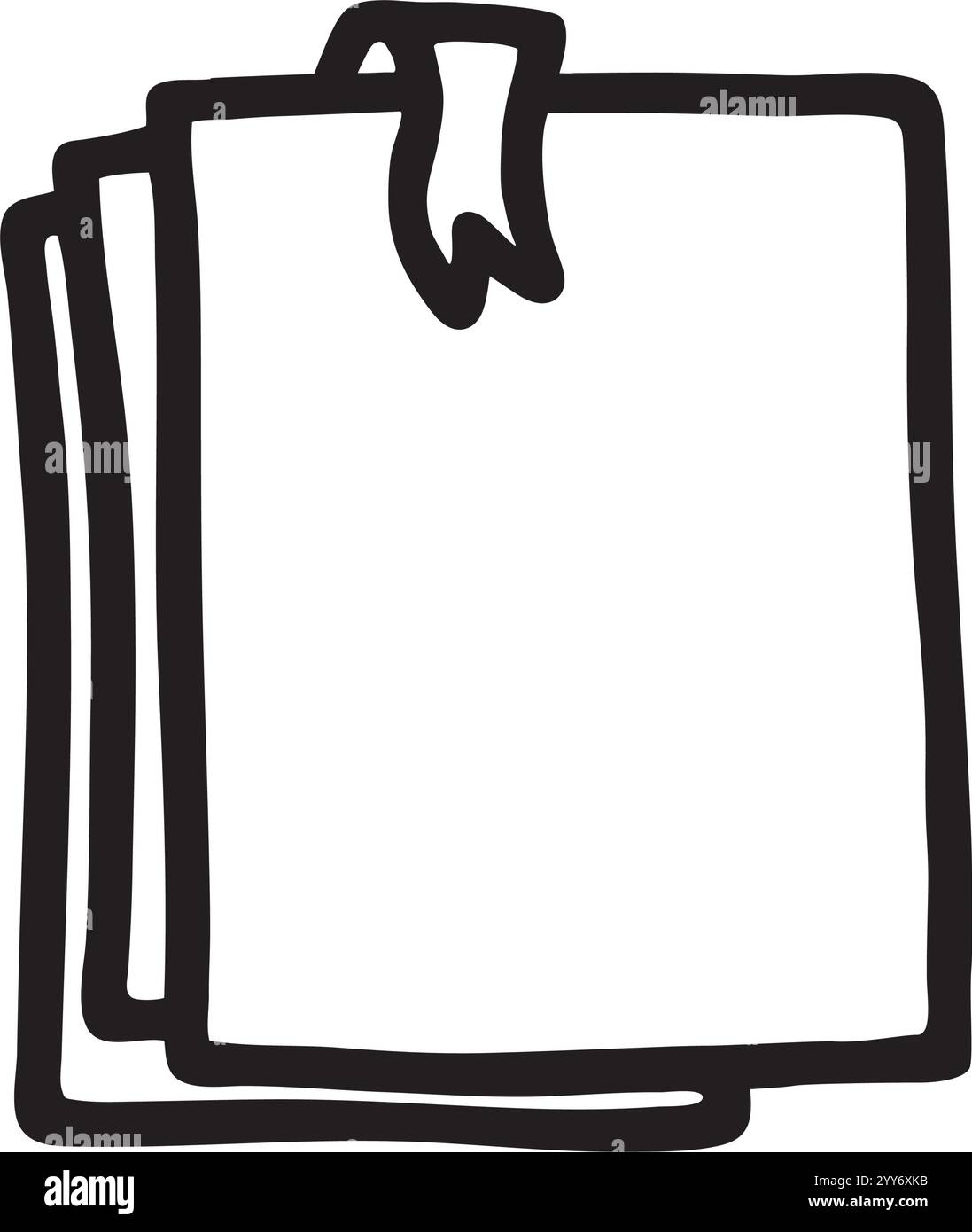 Doodle Notepad icon. Infographic symbol. Line art style graphic design ...