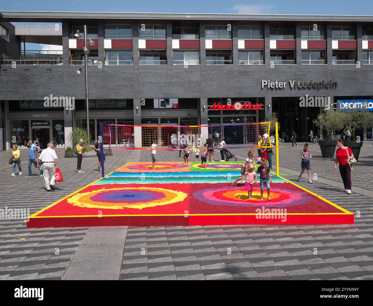 PITCH OF COLORED SAND Stock Photo - Alamy