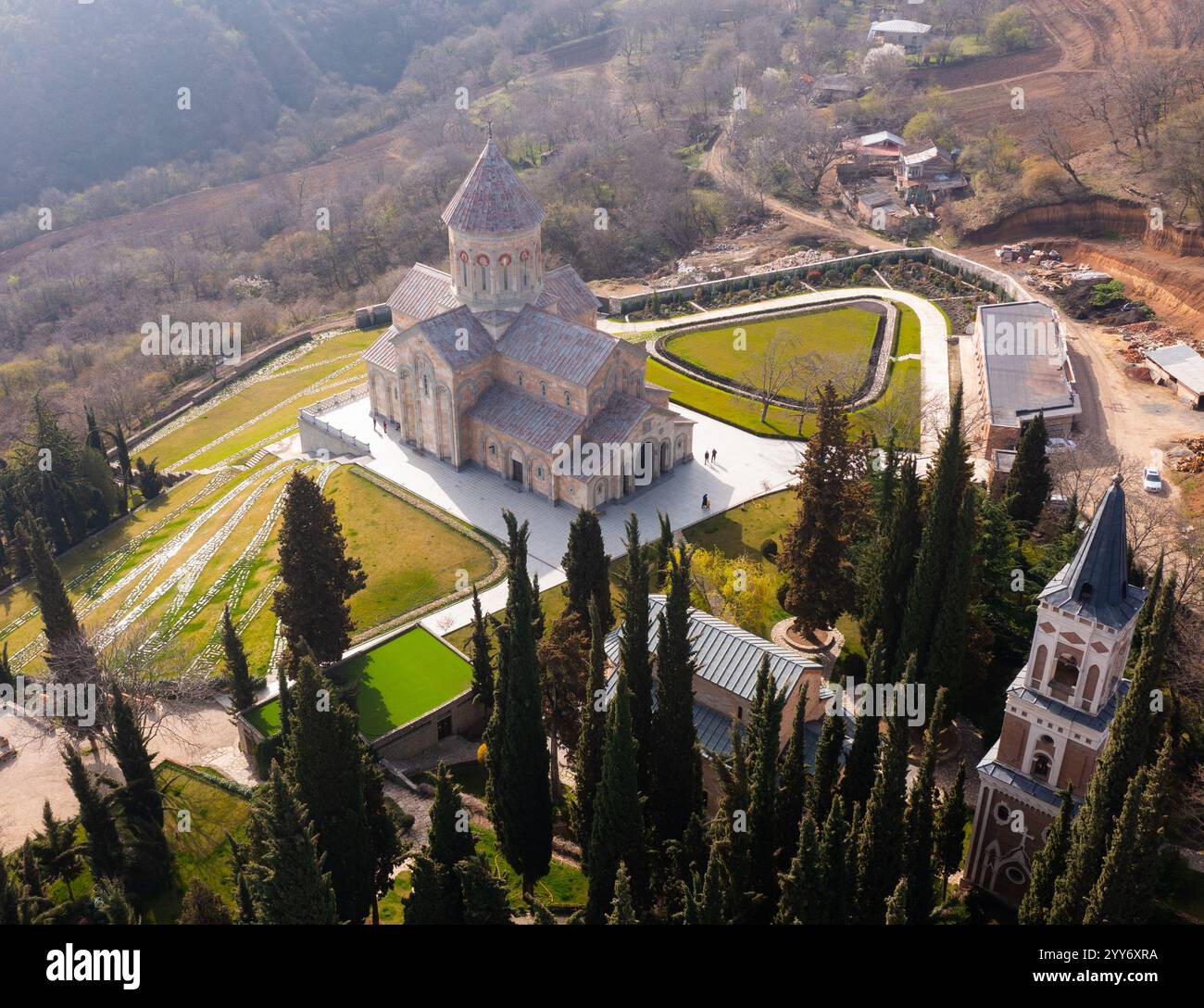 Aerial view of the Bodbe Monastery of St. Nino. Georgia Stock Photo - Alamy