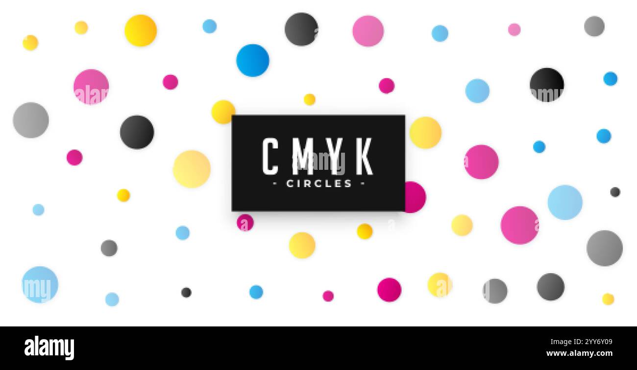 circles pattern background with cmyk colors Stock Vector Image & Art ...