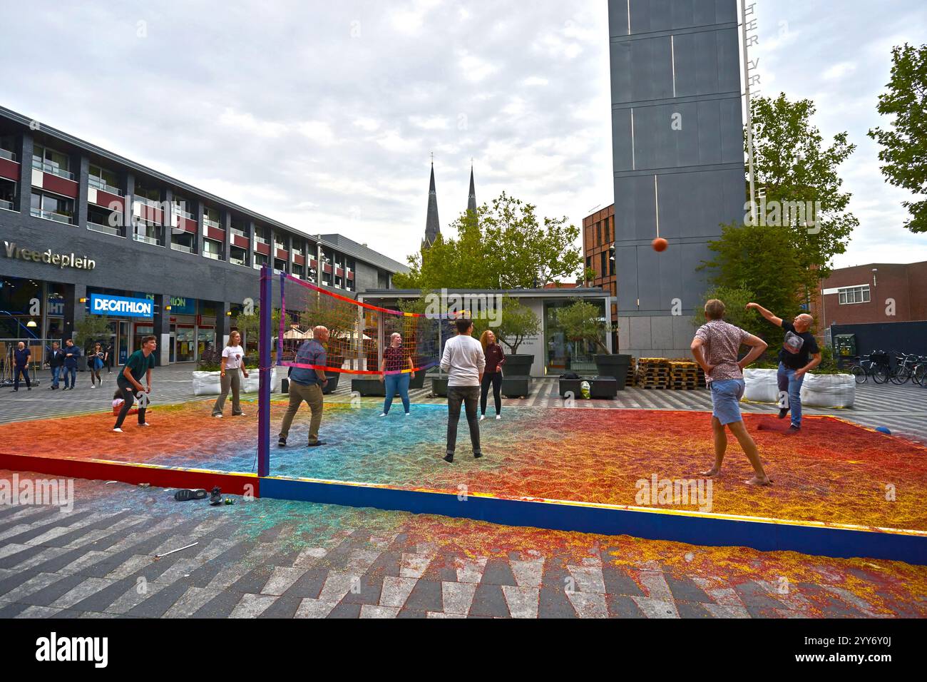 PITCH OF COLORED SAND Stock Photo - Alamy