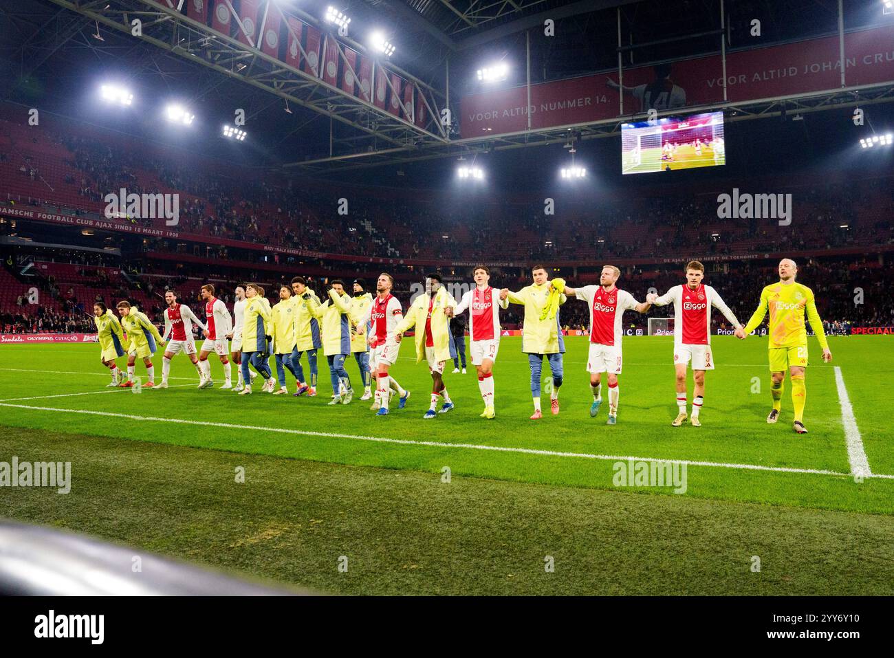 Amsterdam, Netherlands. 19th Dec, 2024. AMSTERDAM, 19-12-2024, Johan Cruijff ArenA, season 2024/ ...