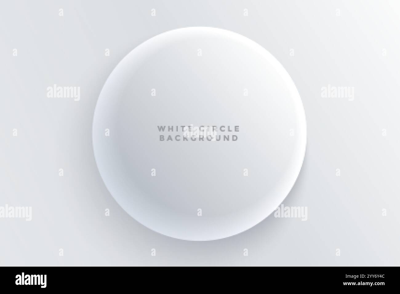realistic white circular 3d button background Stock Vector Image & Art ...