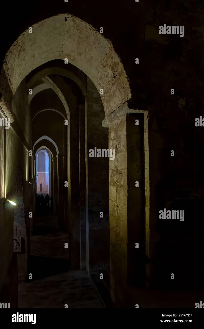 Gothic underground of the Certosa of the Museum of San Martino. Naples ...