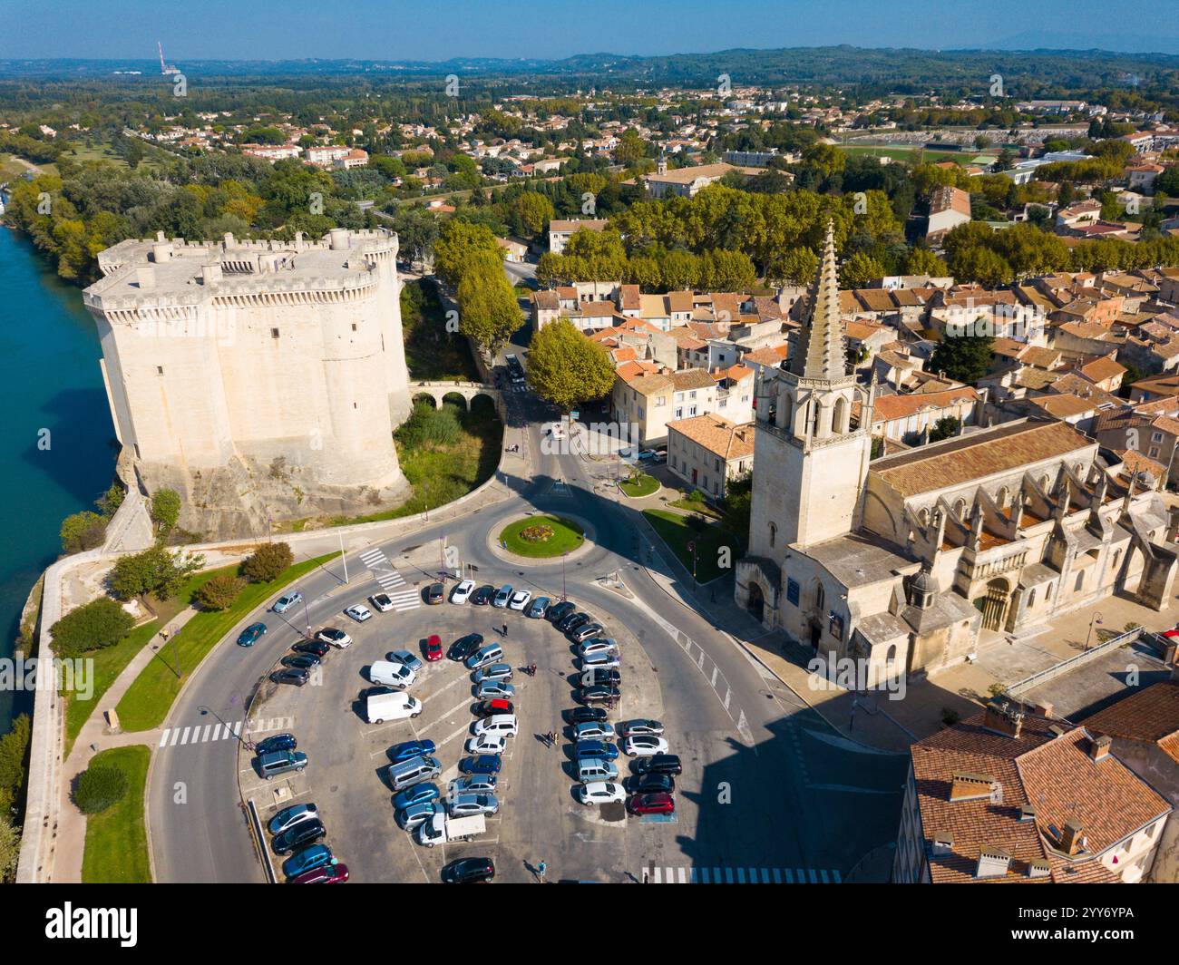 Aerial view of Chateau de Tarascon Stock Photo - Alamy