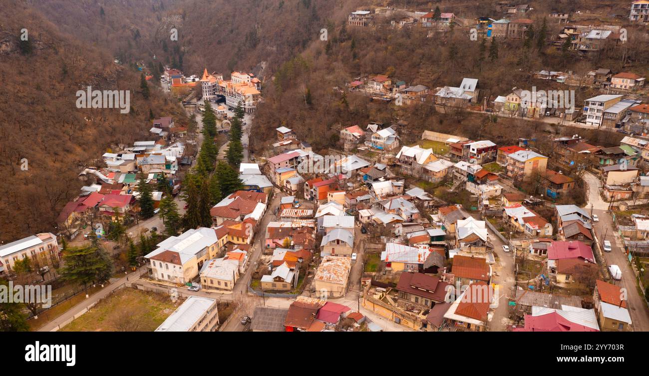 Aerial view borjomi city resort hi-res stock photography and images - Alamy