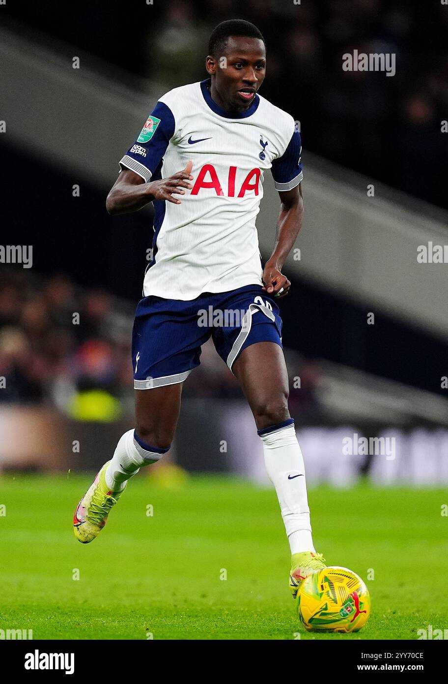 Tottenham Hotspur's Pape Matar Sarr during the Carabao Cup quarter ...