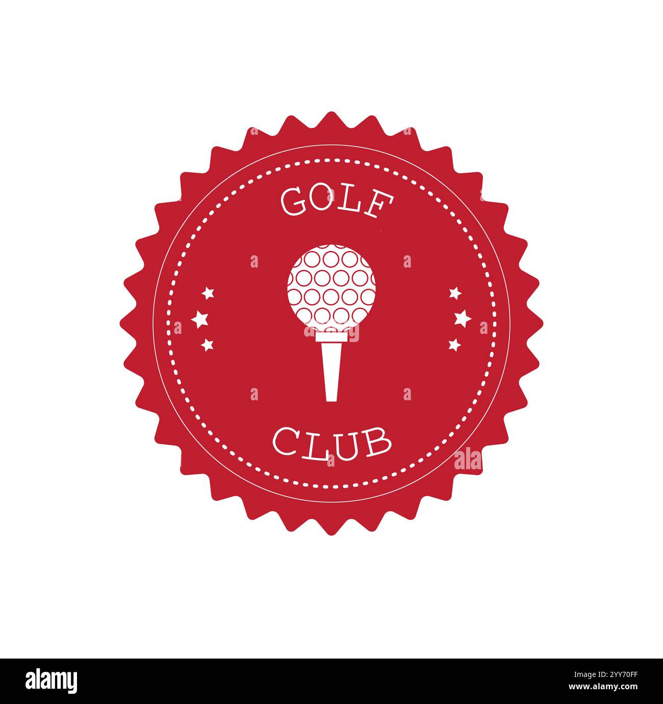 Vector red flat retro golf club logo isolated on white background Stock ...