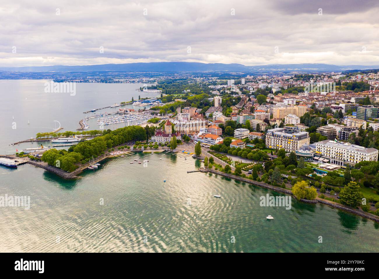 Lausanne city on shore of Lake Geneva, Switzerland Stock Photo - Alamy