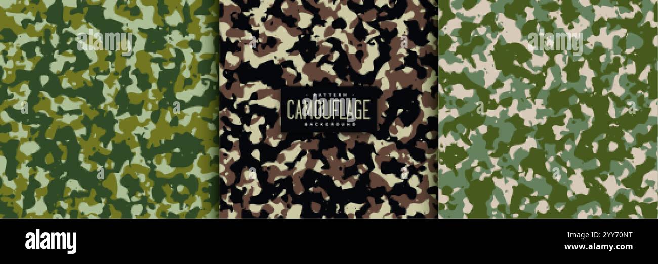 Set military camouflage pattern hi-res stock photography and images - Alamy