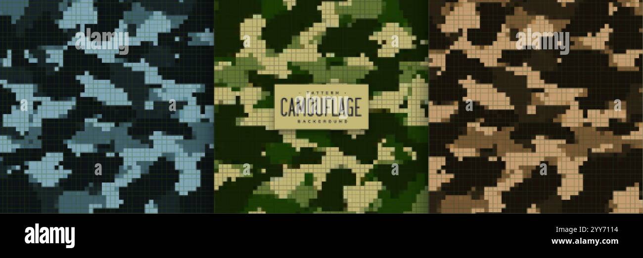 Set military pattern hi-res stock photography and images - Alamy