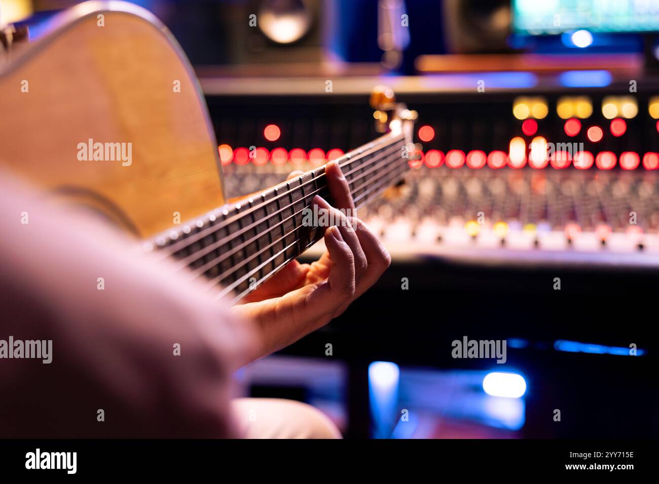 Skilled artist guitarist recording hi-res stock photography and images ...