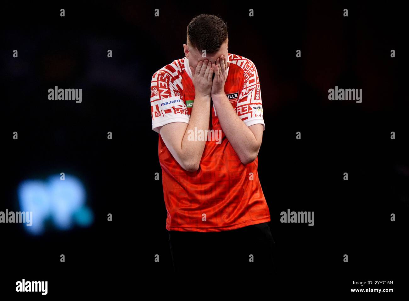 Niko Springer reacts during his first round match against Scott ...