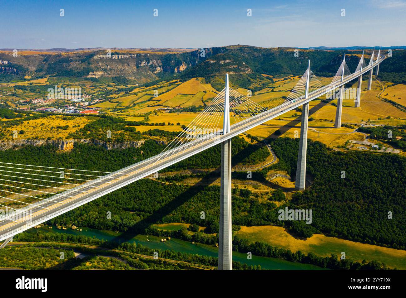 aerial-view-of-multispan-cable-stayed-millau-viaduct-france-stock