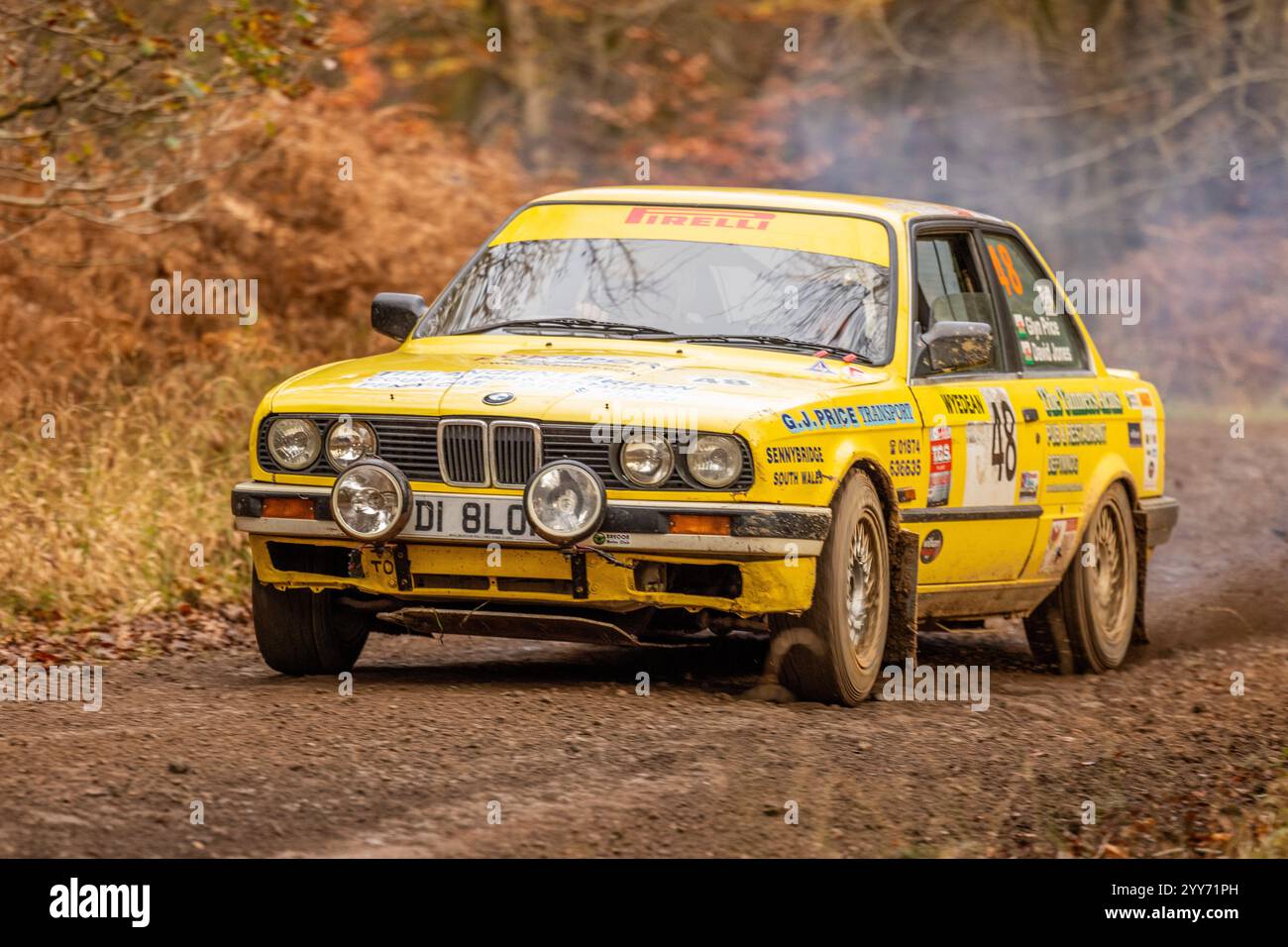 October 2024 - BMW 320 Rally car on the Wyedean car rally in the Forest ...