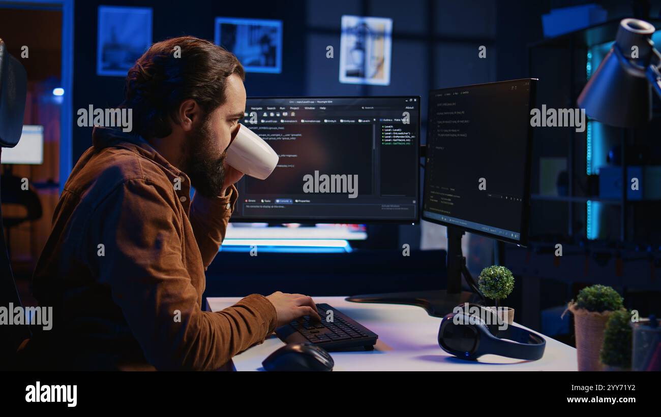 Stressed Engineer Feeling Pressed By Deadline Thinking How To Finish