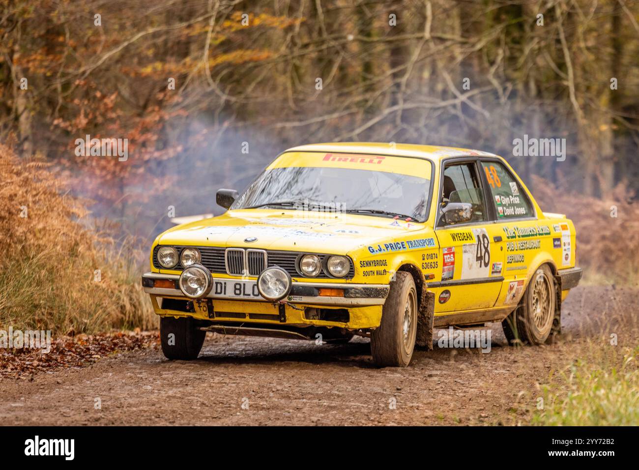 October 2024 - BMW 320 Rally car on the Wyedean car rally in the Forest ...