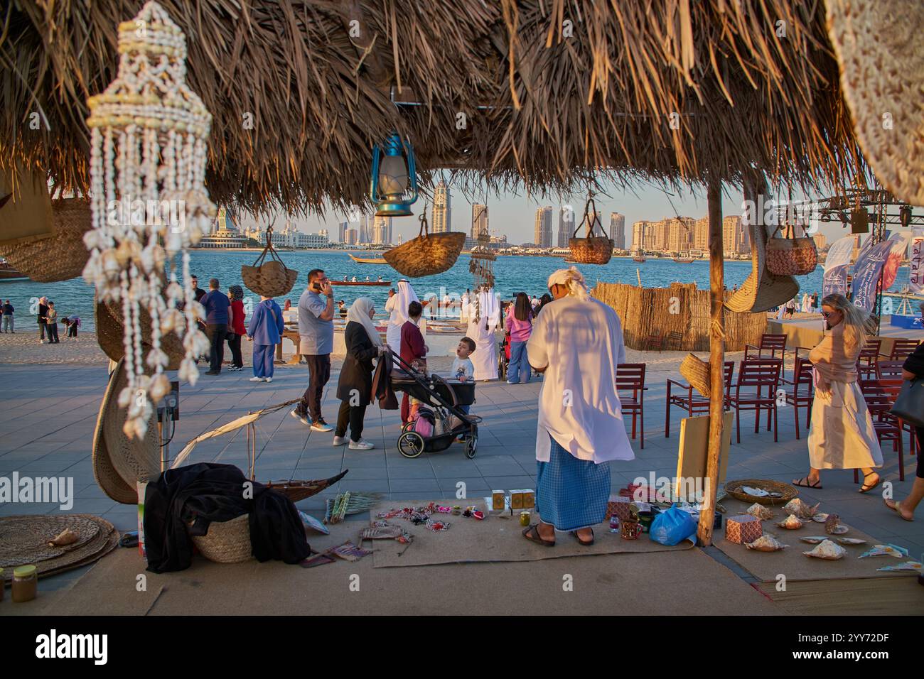 Katara 14th traditional dhow festival in Doha Qatar afternoon shot ...