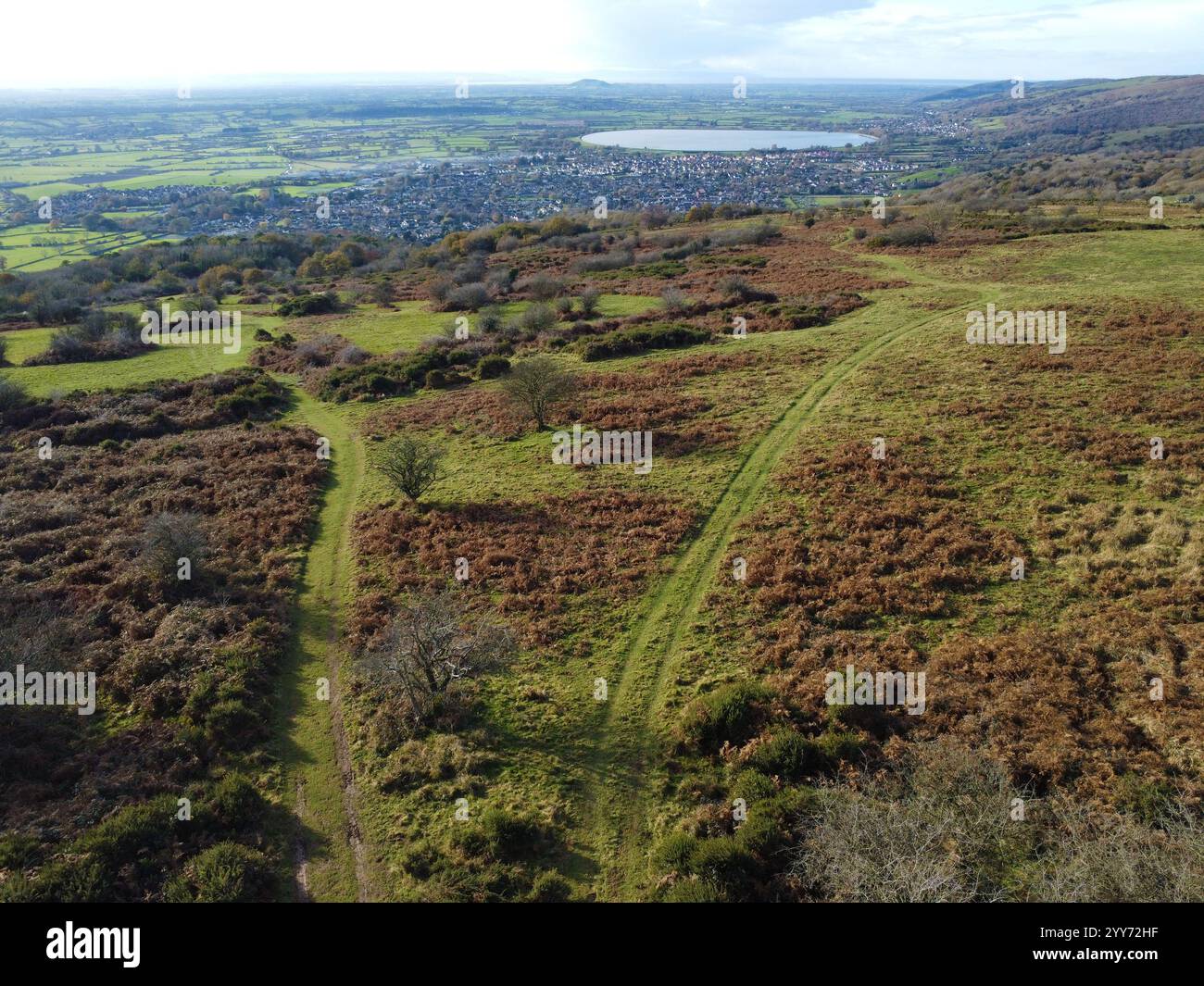 November 2024 - High level shots of Cheddar Gorge and village showing ...