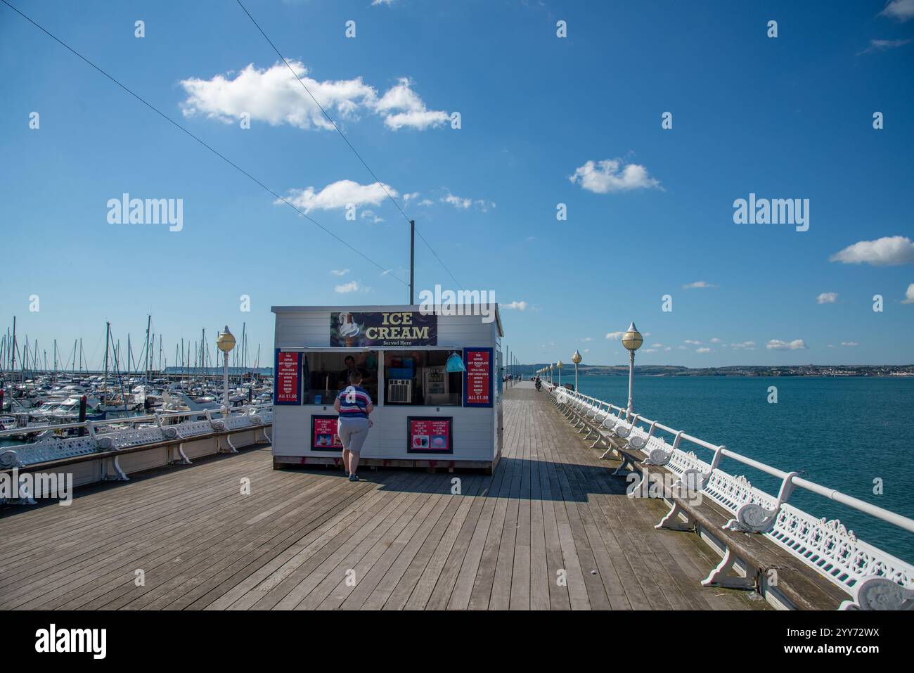 wooden Haldon Pier at Torquay, England Stock Photo - Alamy