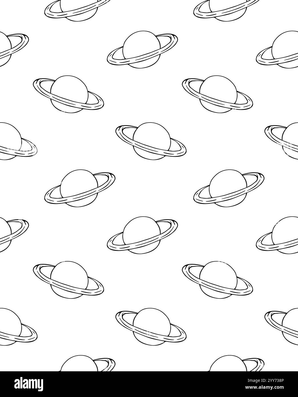 Vector hand drawn doodle sketch Saturn planet isolated on white ...