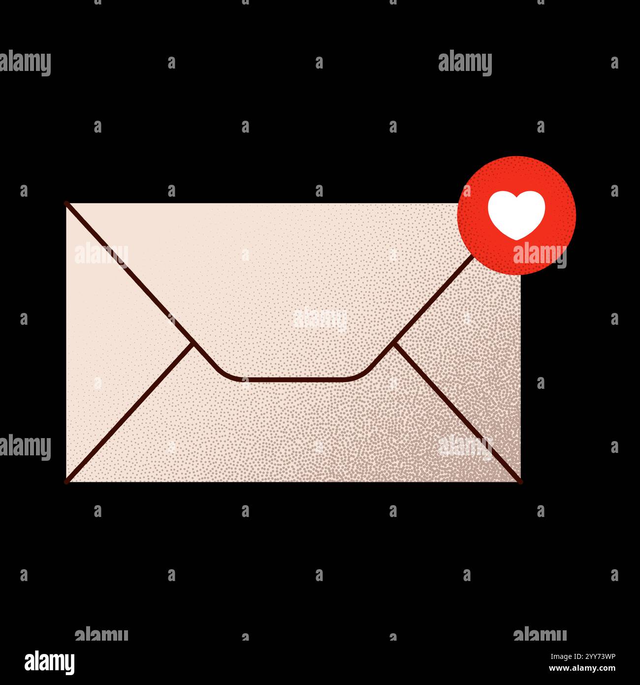 love letter envelope notification Valentines day minimal love letter ...