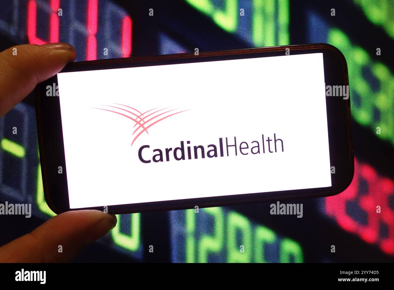 In this photo illustration, the Cardinal Health company logo is seen ...