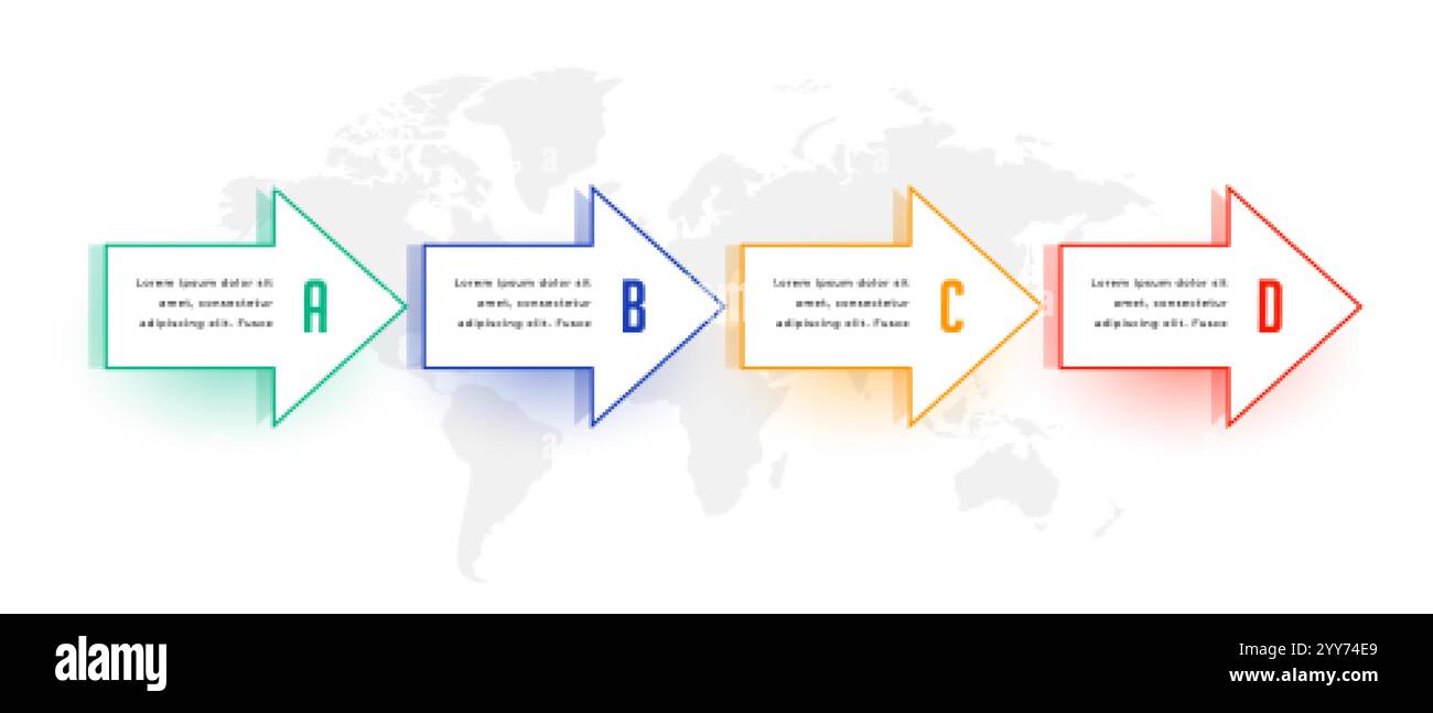 Arrow style directional infographic Cut Out Stock Images & Pictures - Alamy