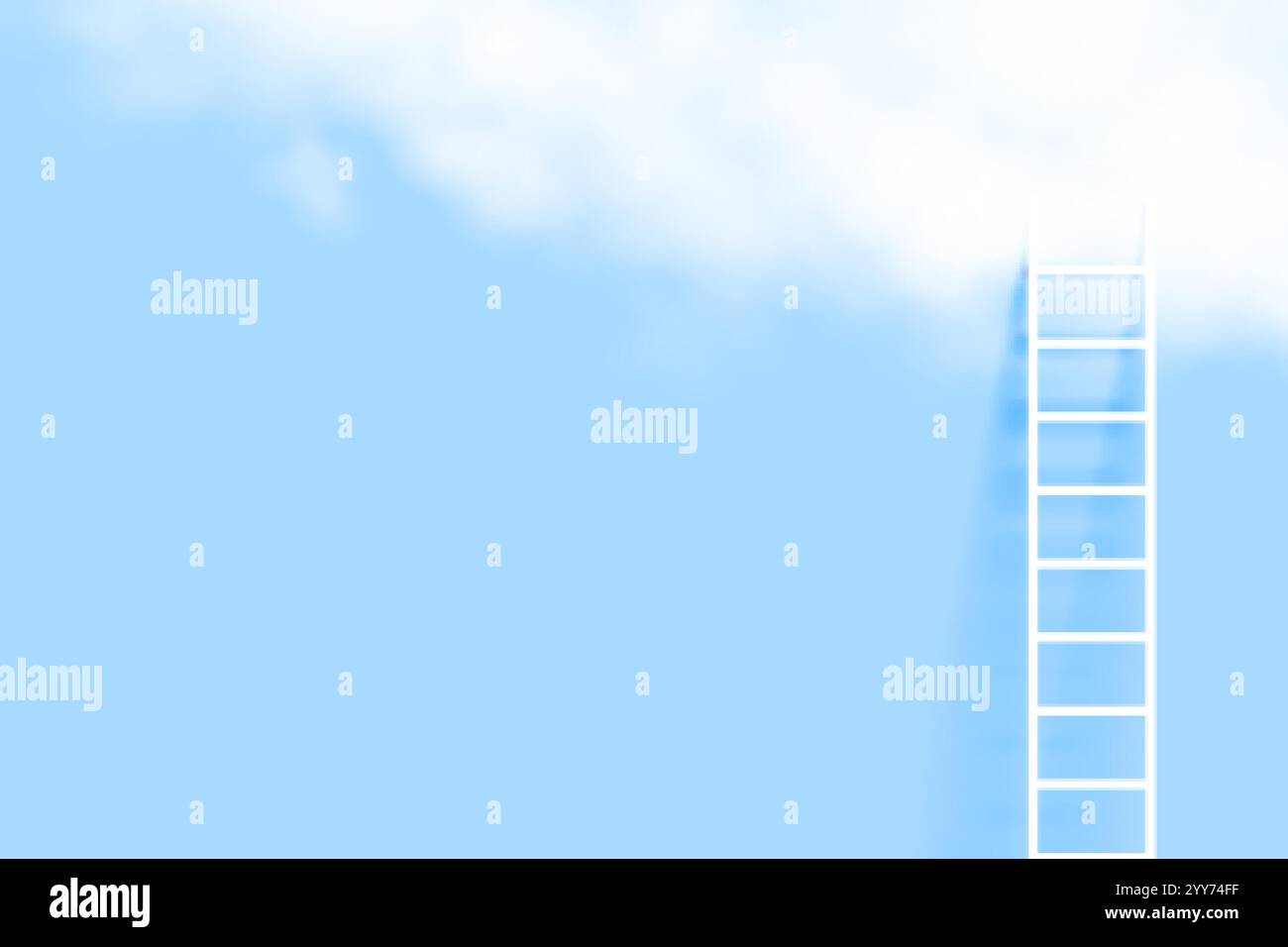 minimal ladder and realistic cloud background Stock Vector Image & Art ...