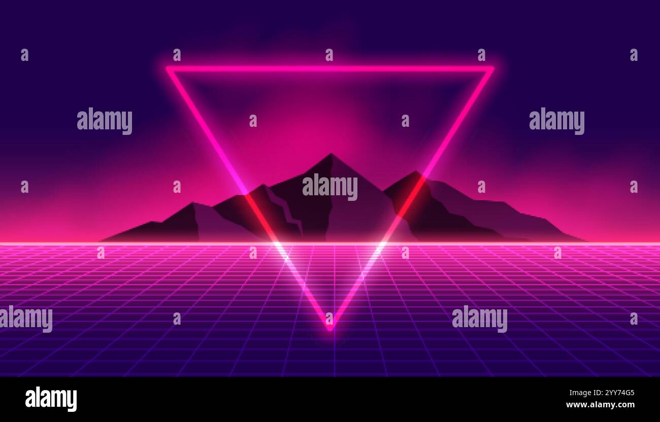 80s neon triangle hi-res stock photography and images - Alamy