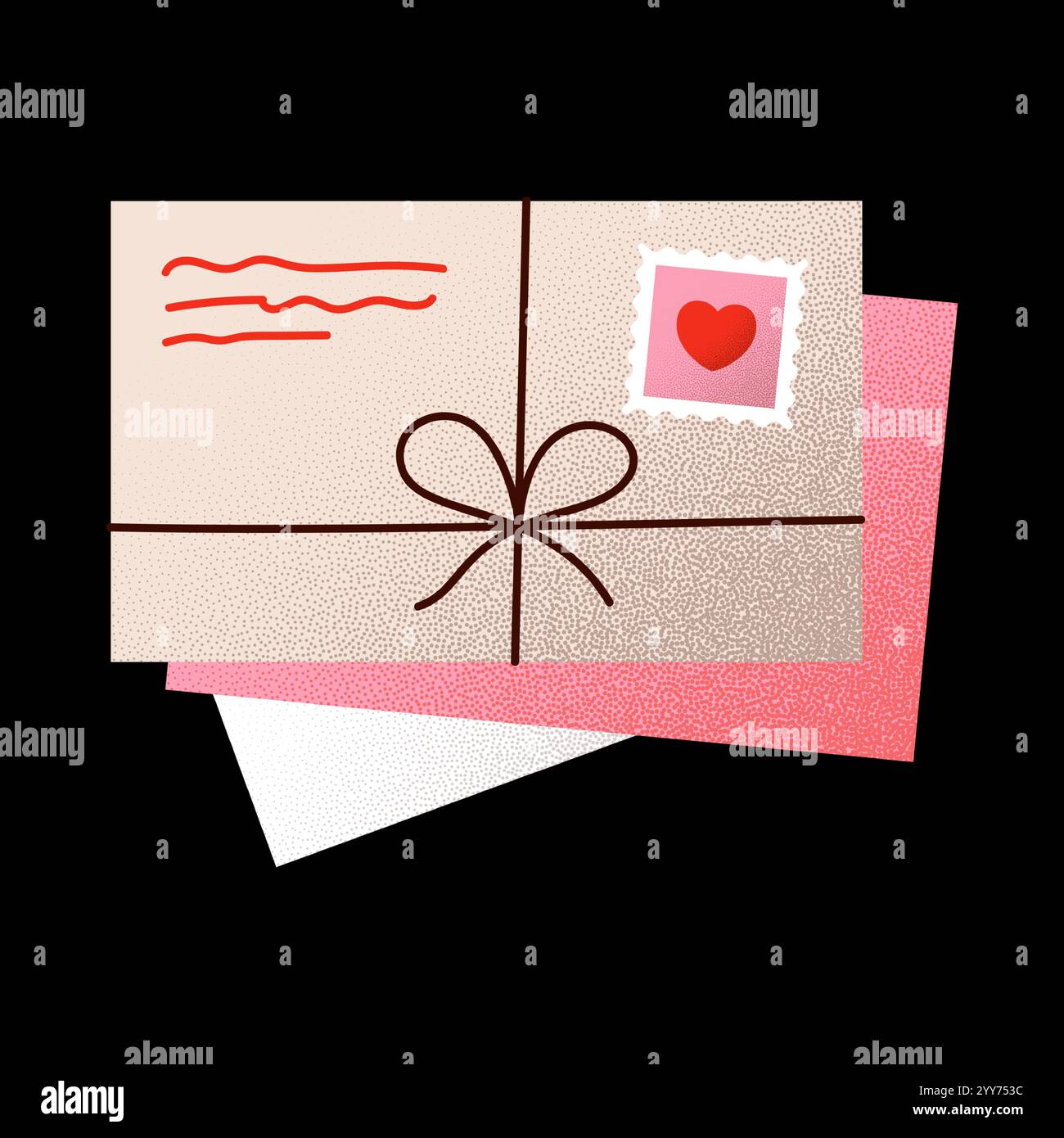 love letter envelope Valentines day minimal love letter vector ...