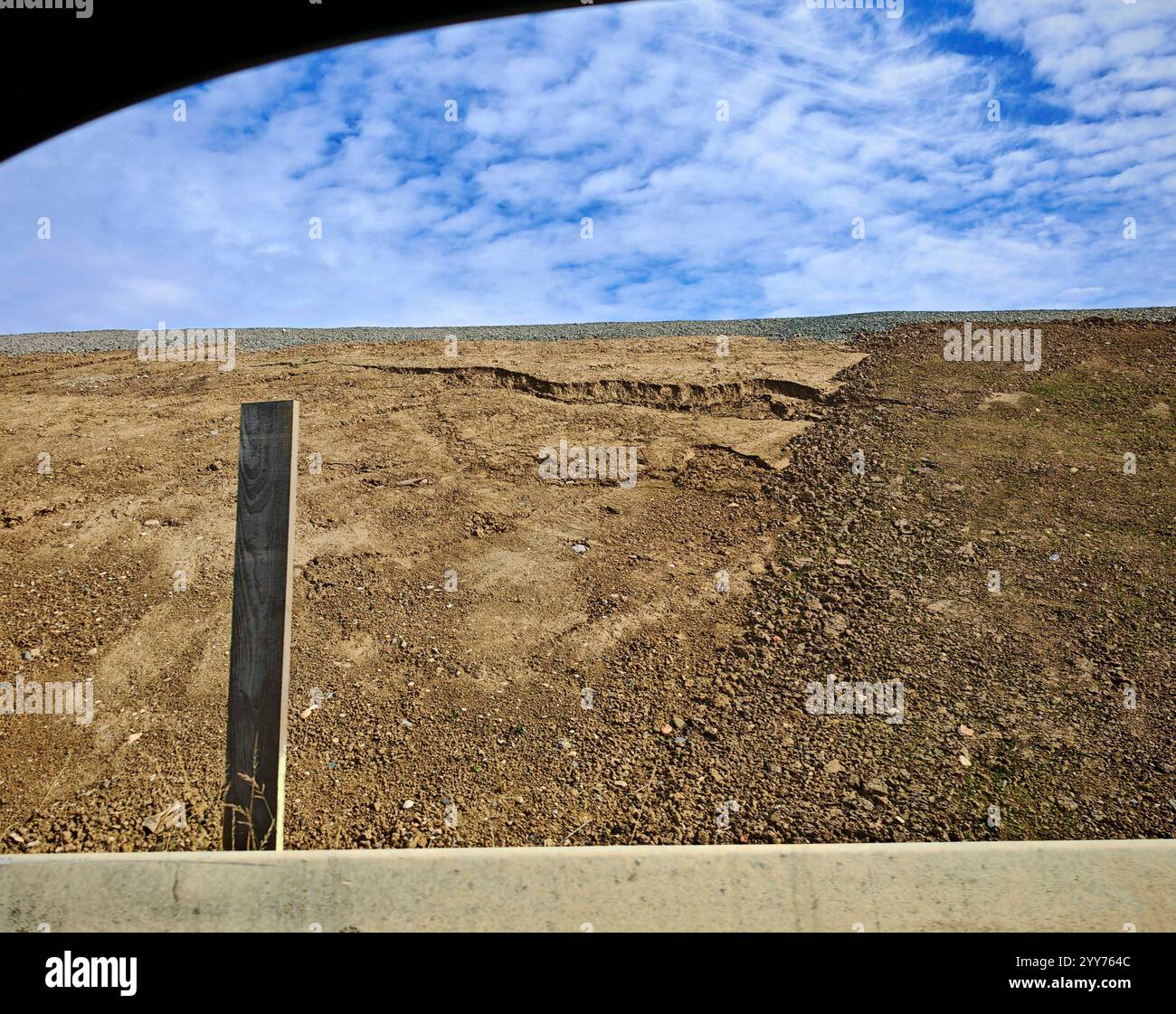 Earthworks and excavation in civil engineering on a construction site ...