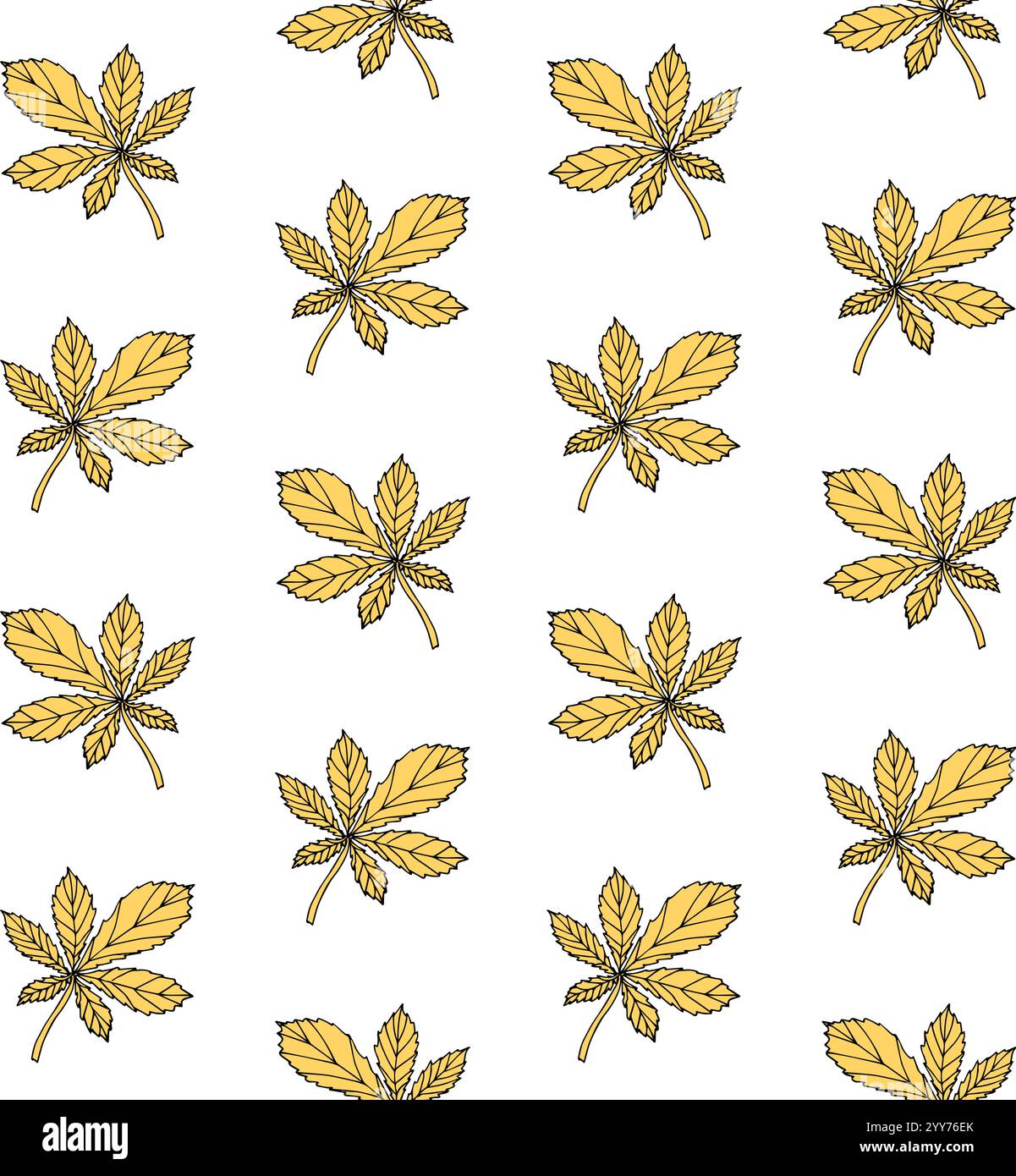 Vector seamless pattern of chestnut leaf Stock Vector Image & Art - Alamy