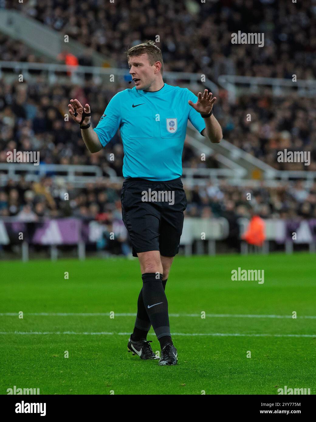Match referee Samuel Barrott during the Carabao Cup Quarter Final match ...