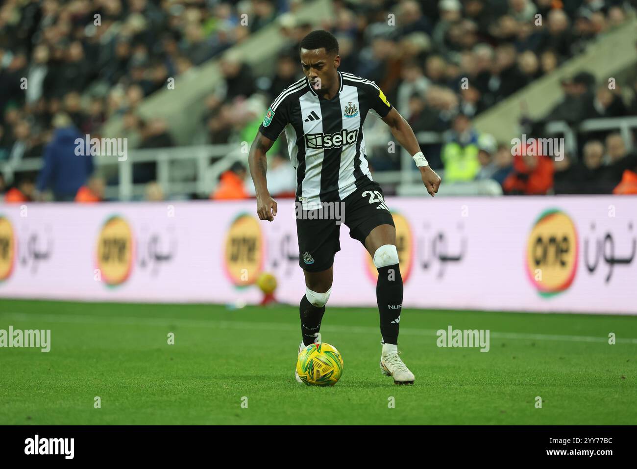 Newcastle United's Joe Willock in action during the Carabao Cup Quarter ...