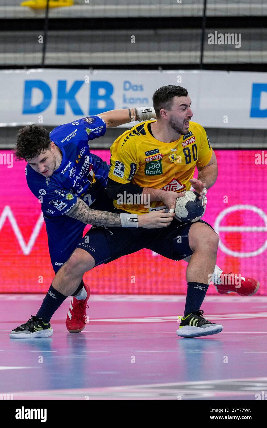 Heidelberg, Deutschland. 19th Dec, 2024. v.li.: Justin Kurch (ThSV, 52 ...