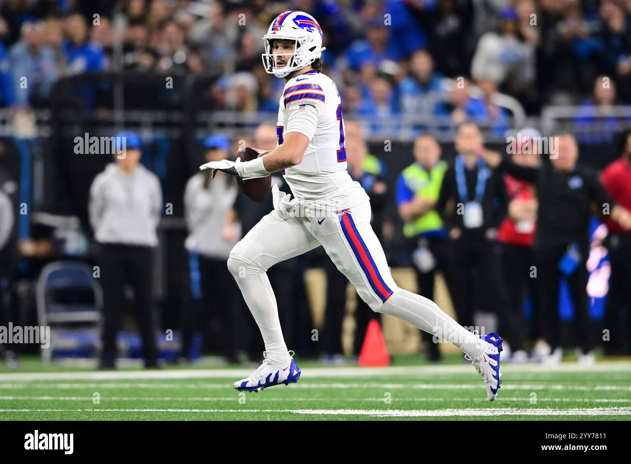 Buffalo Bills quarterback Josh Allen looks to pass during the first ...