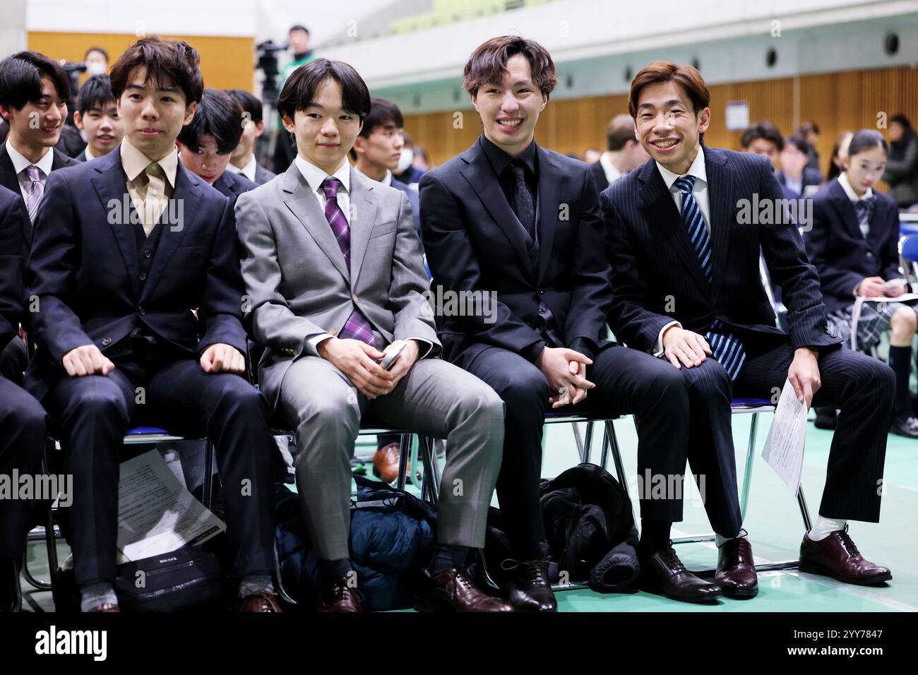 Towa Pharmaceutical RACTAB Dome, Osaka, Japan. 19th Dec, 2024. (L-R ...