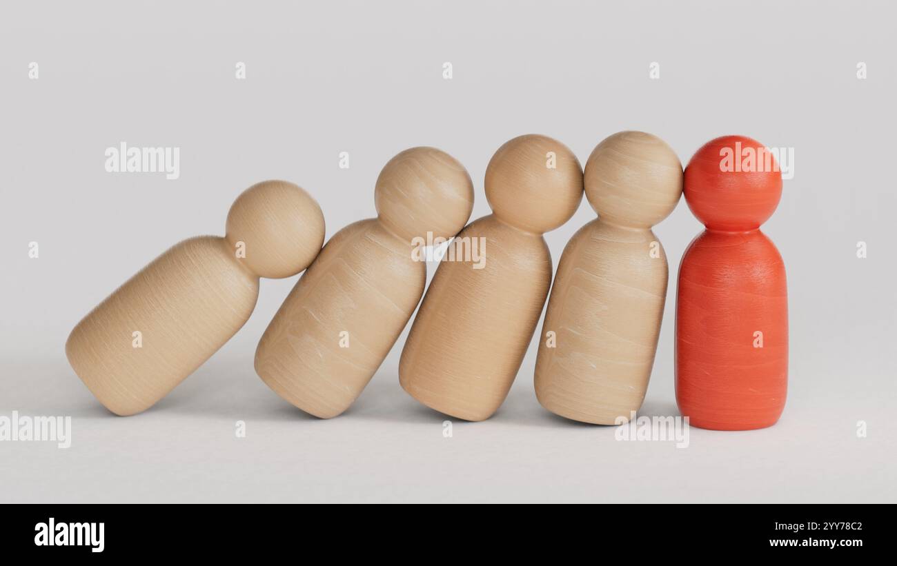 Standing out from the crowd. Success, Individuality, uniqueness ...