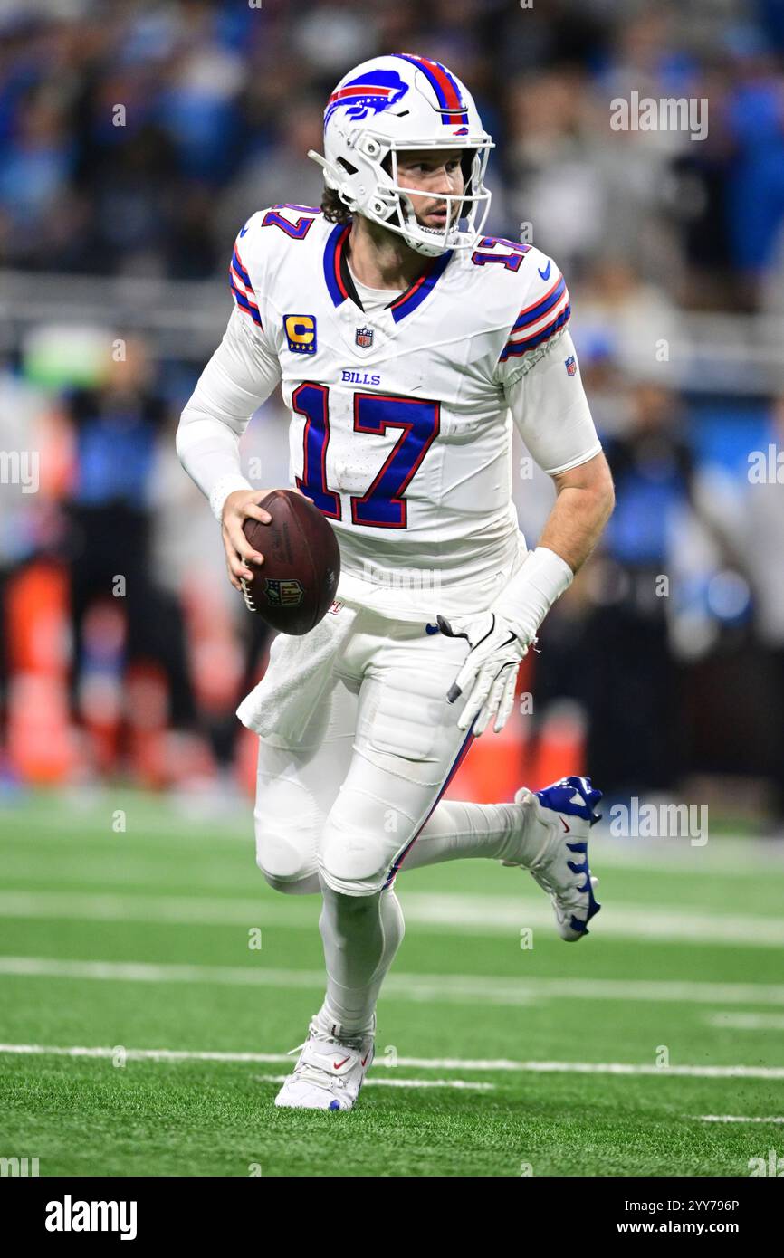 Buffalo Bills quarterback Josh Allen looks to pass during the first ...