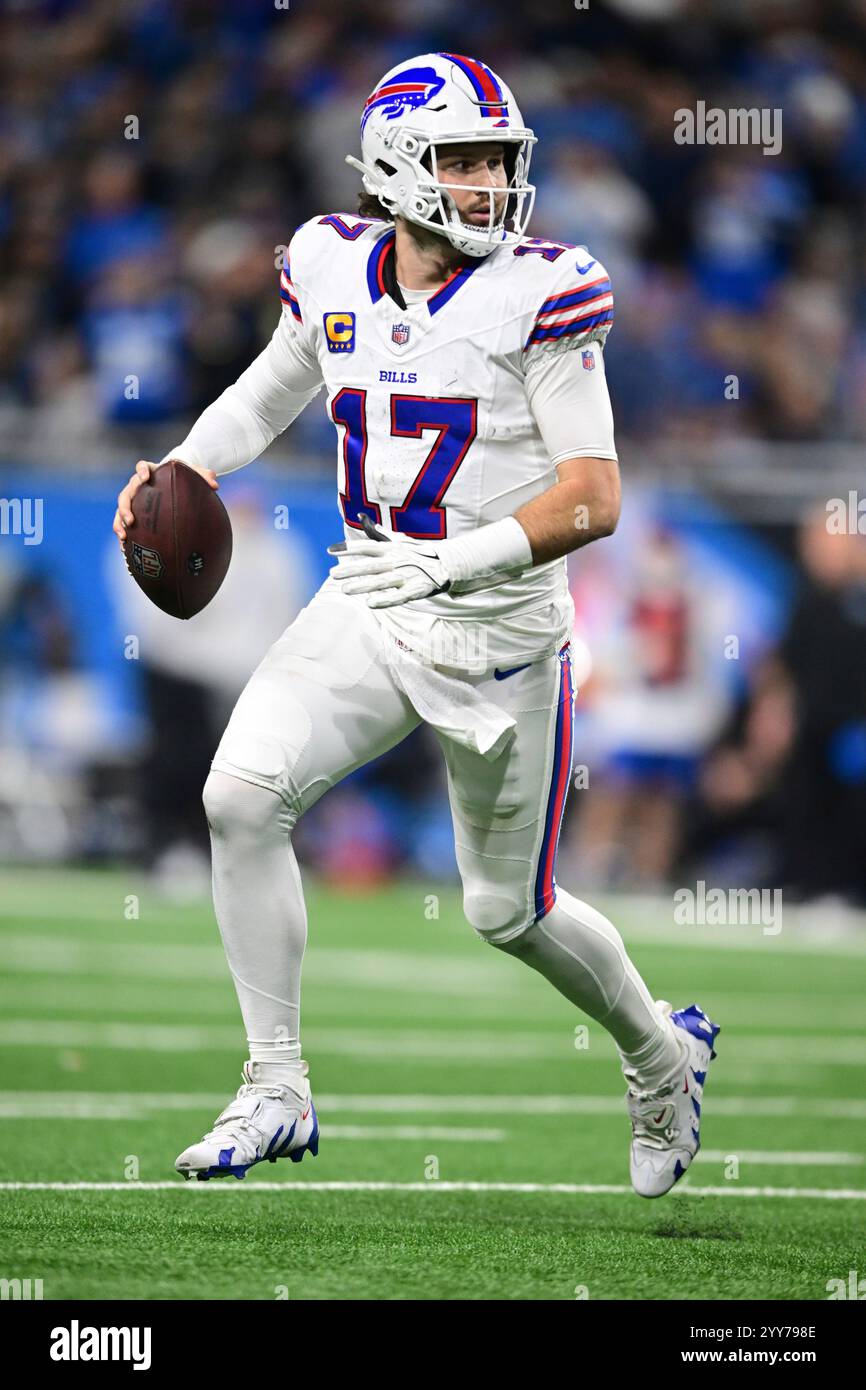 Buffalo Bills quarterback Josh Allen looks to pass during the first ...