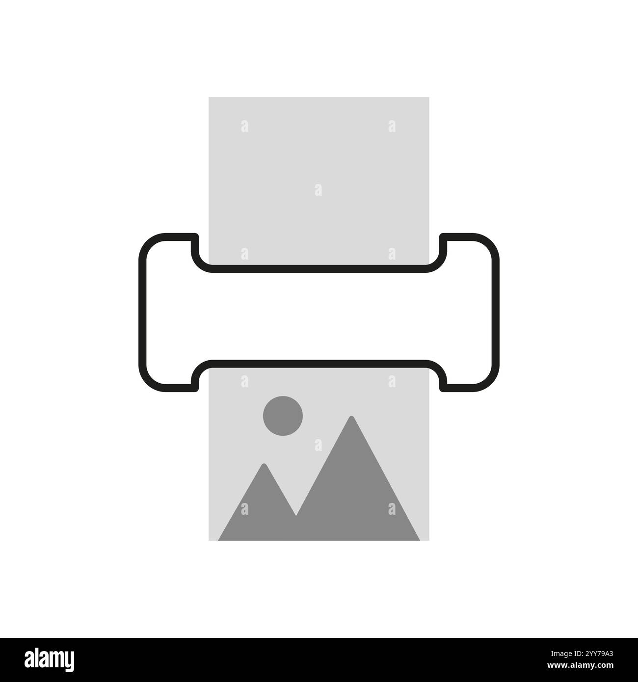 Photo frame symbol. Minimalist frame icon. Simple vector shape. Black ...